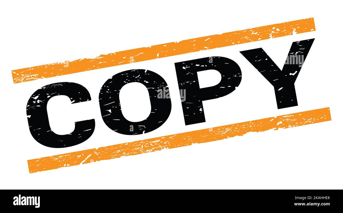 COPY text written on orange rectangle stamp sign Stock Photo - Alamy