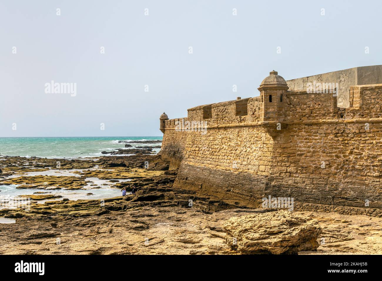 Exterior of former fortress Castillo de San Sebastian, Cadiz, Andalusia, Spain Stock Photo - Alamy