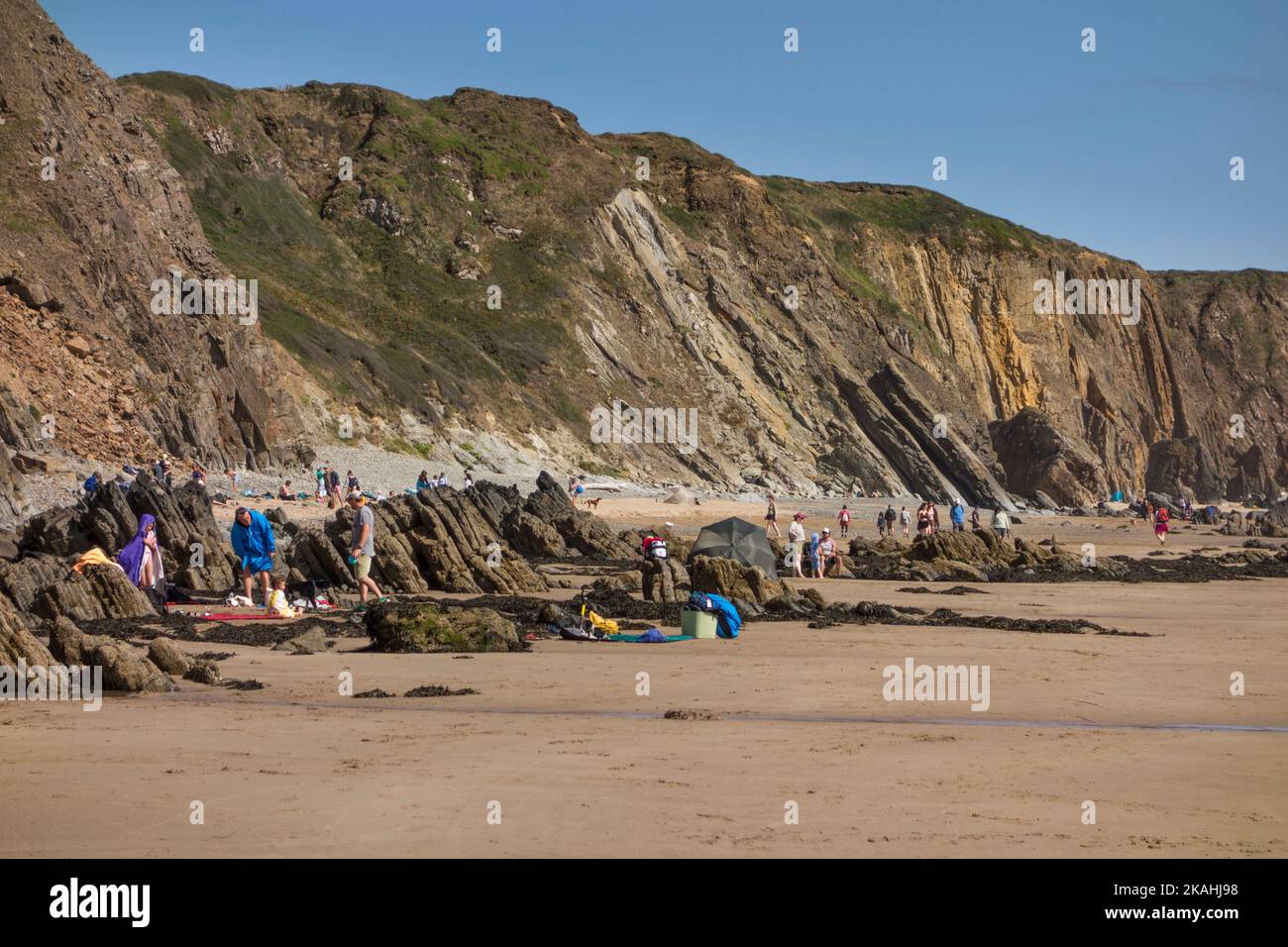 Sandy beach, Marloes Sands, Pembrokeshire, Wales Stock Photo - Alamy
