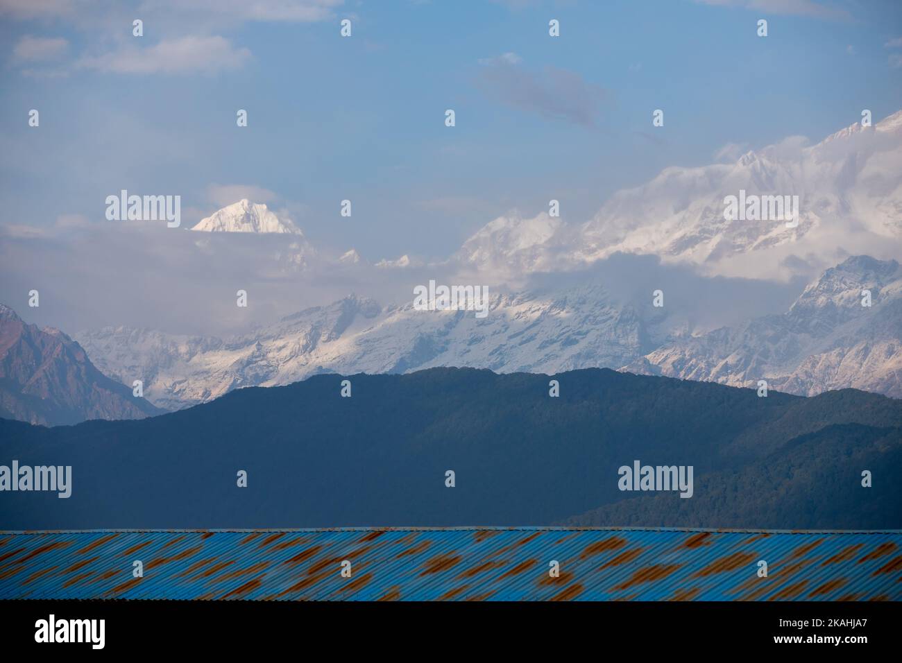Beautiful Ghale Gau and Bhujung village of Nepal Stock Photo - Alamy