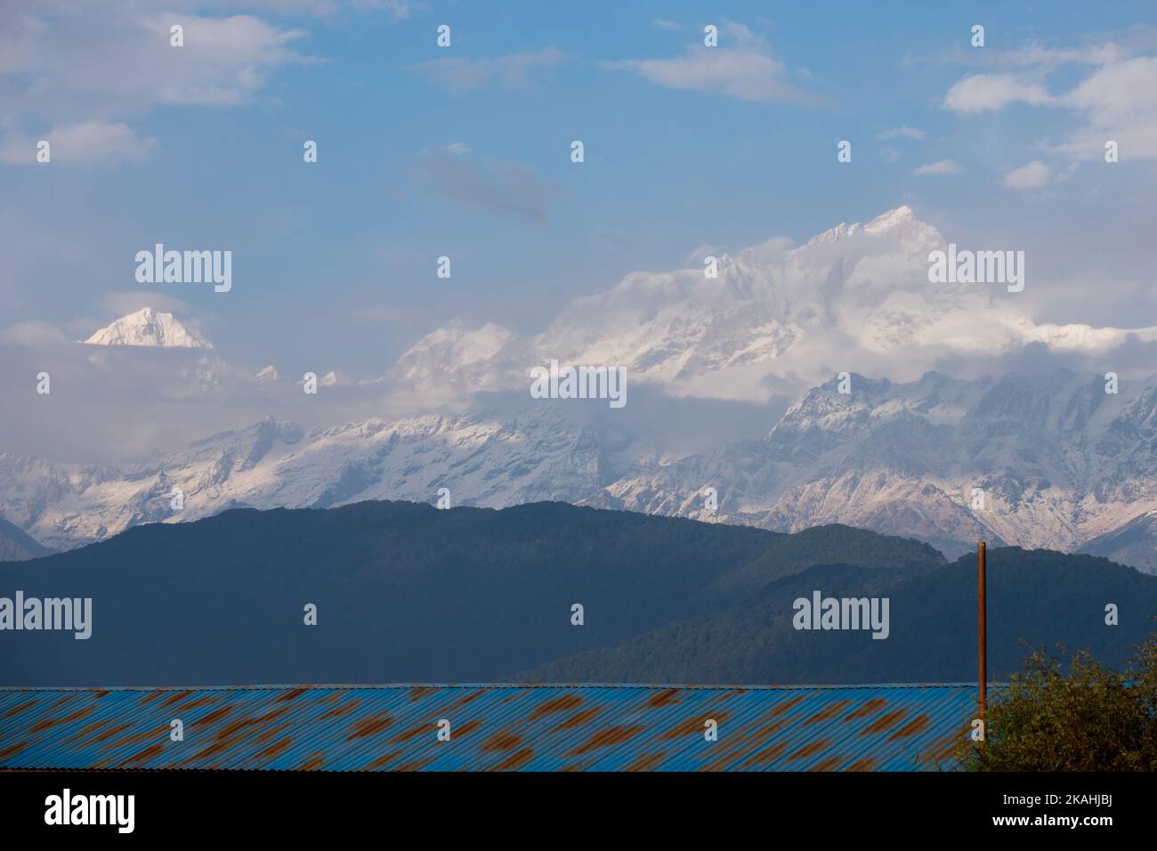 Beautiful Ghale Gau and Bhujung village of Nepal Stock Photo - Alamy