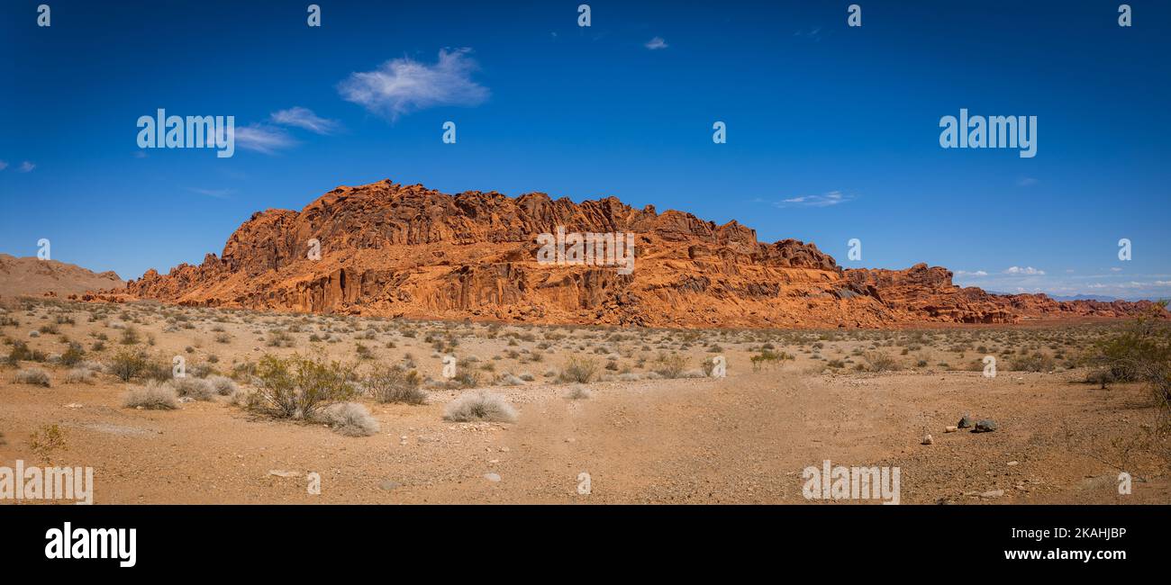 Driving and walking through the Valley of Fire State Park, formed by ...