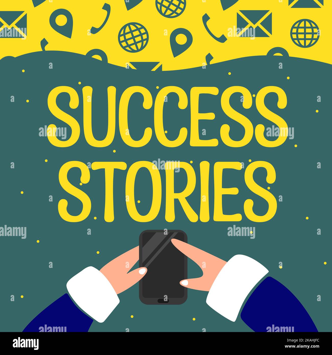 Text caption presenting Success Stories. Word for a chronicle ...