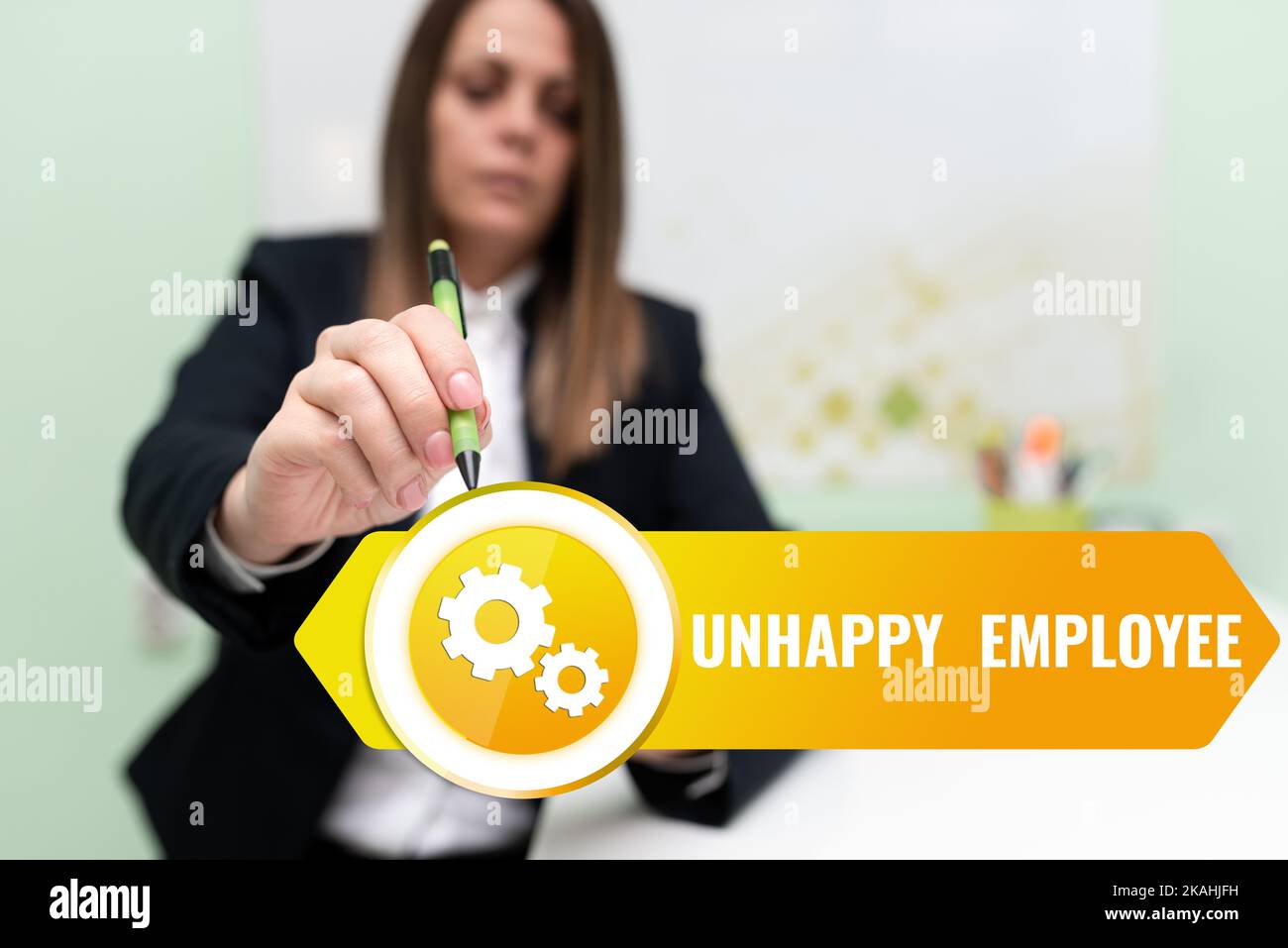 Text caption presenting Unhappy Employee. Concept meaning the conduit ... Text caption presenting Unhappy Employee. Concept meaning the conduit ...