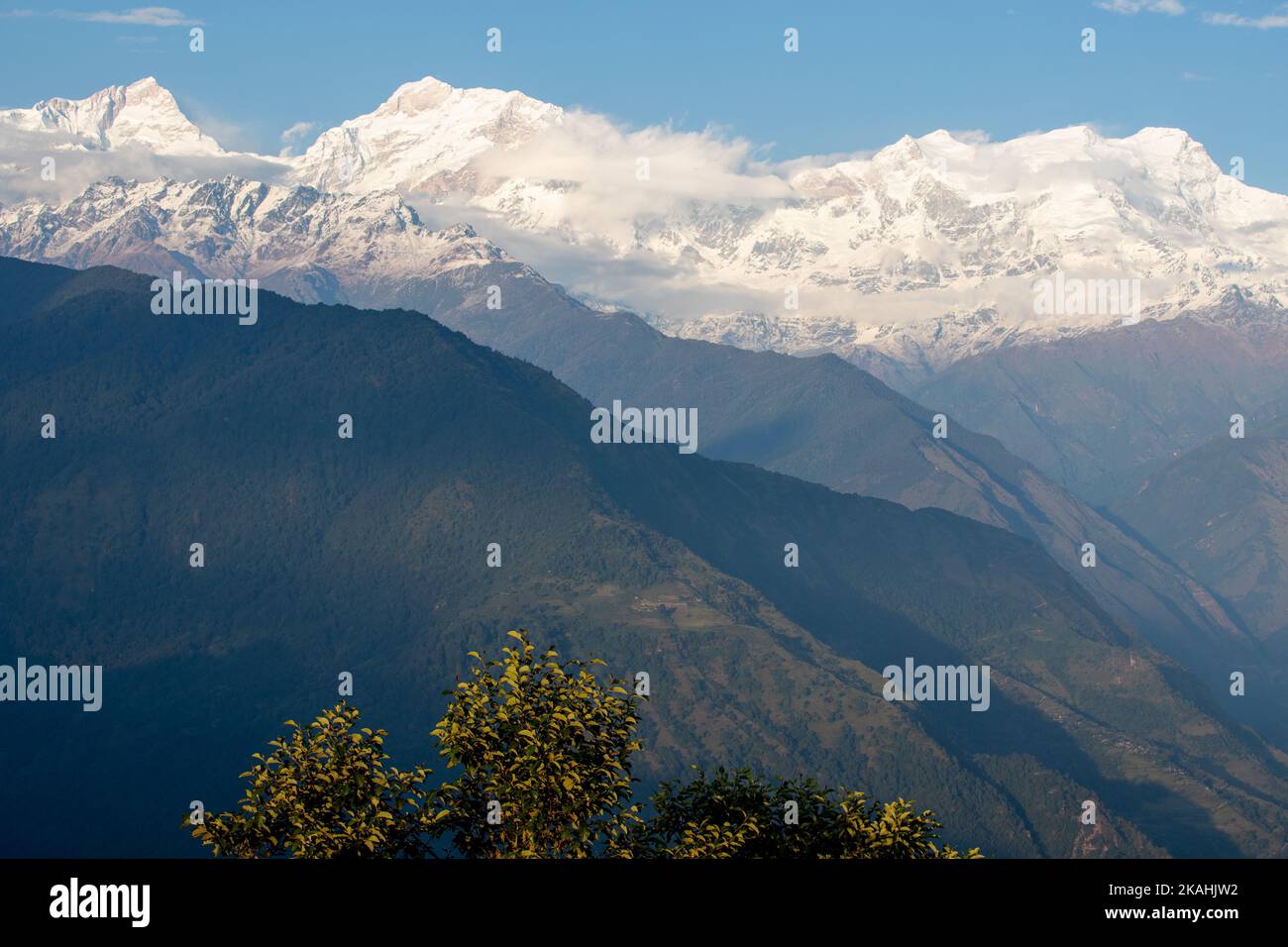 Beautiful Ghale Gau and Bhujung village of Nepal Stock Photo - Alamy