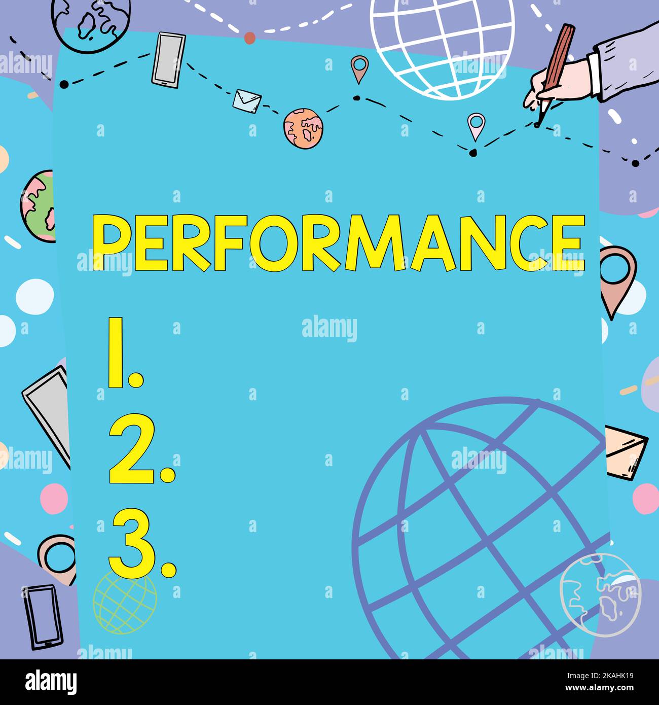 Handwriting text Performance. Concept meaning buying commodities which ...