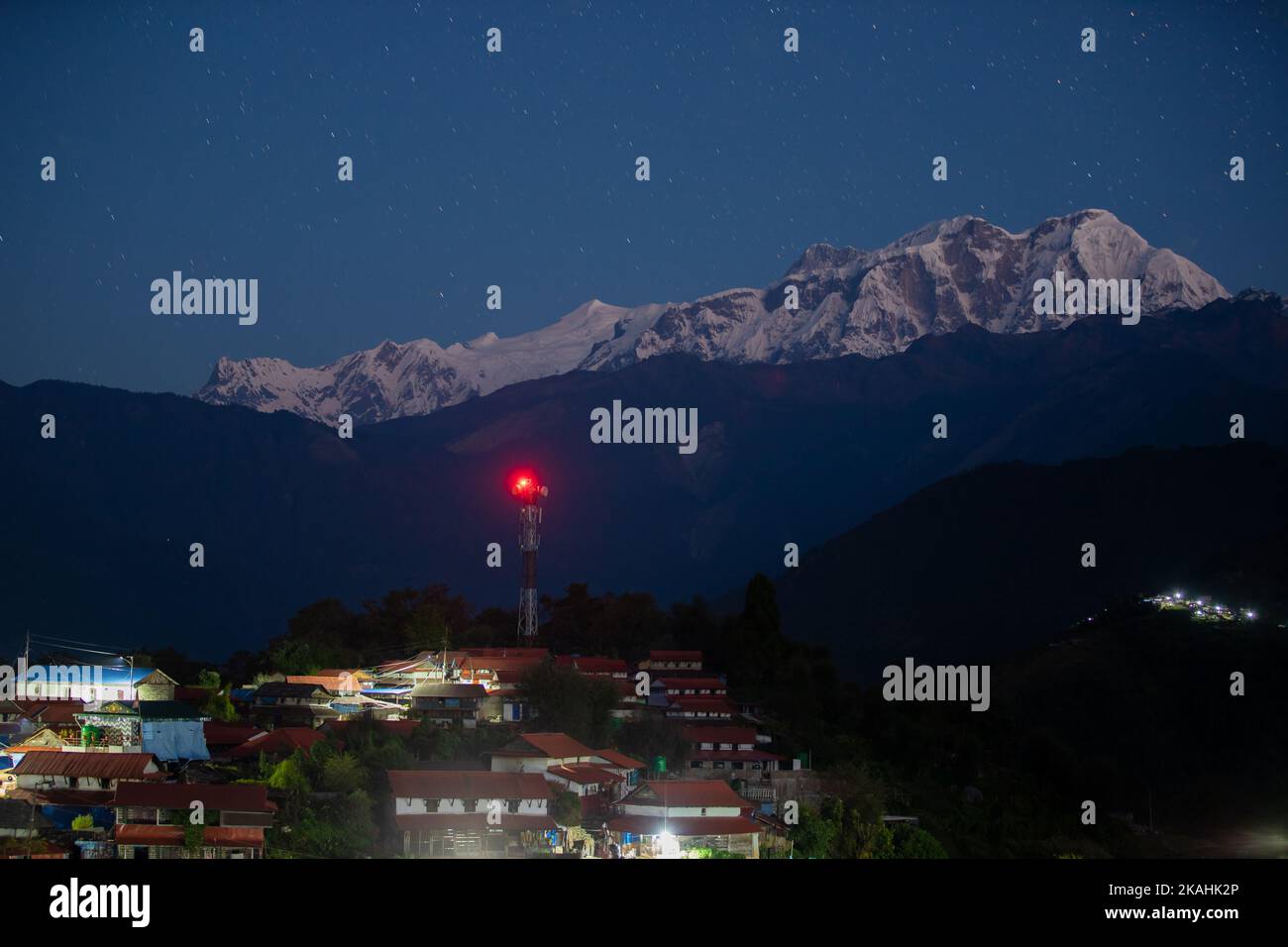 Beautiful Ghale Gau and Bhujung village of Nepal Stock Photo - Alamy