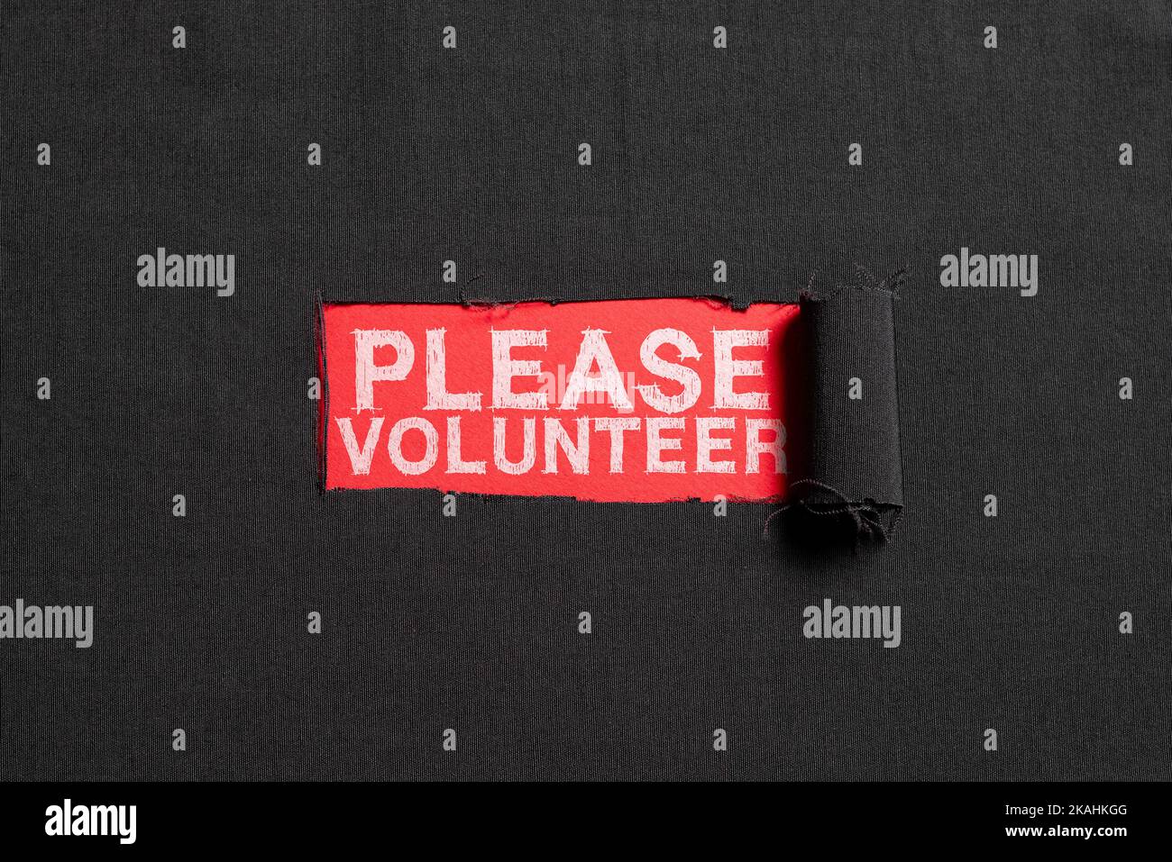 Text sign showing Please Volunteer. Concept meaning act of politely ...