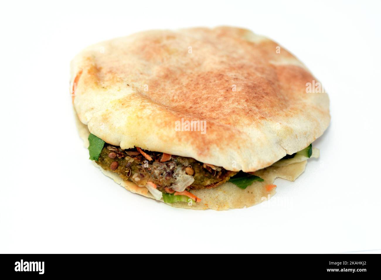 Stuffed Falafel sandwich, a very popular and traditional Egyptian food ...