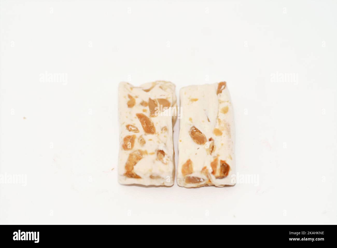 Pieces of Arabic sweet delicious Noga with peanuts,Egyptian cultural ...