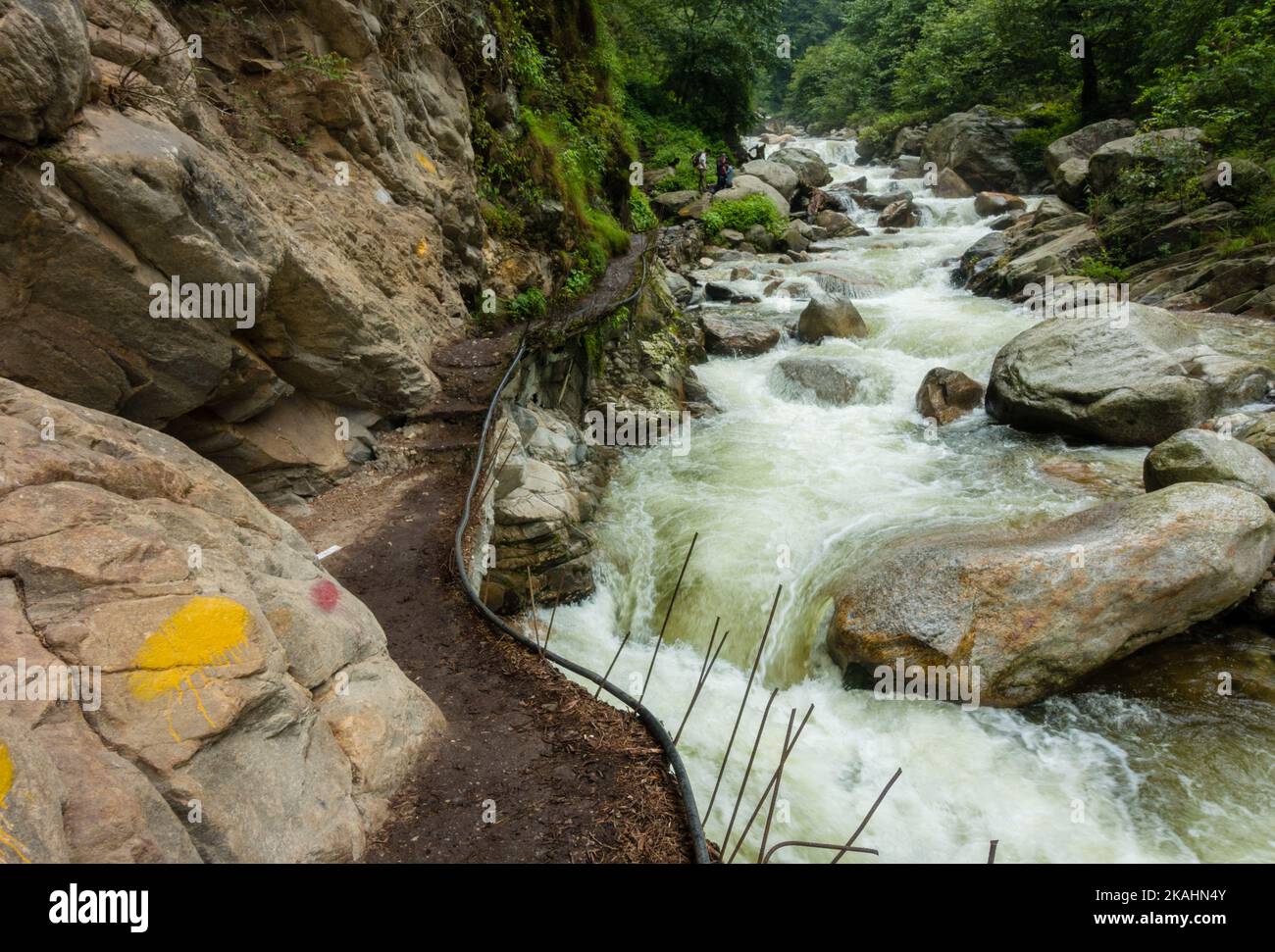 River flowing ( Barati Nala ) alongside Shrikhand Mahadev kailash Yatra ...