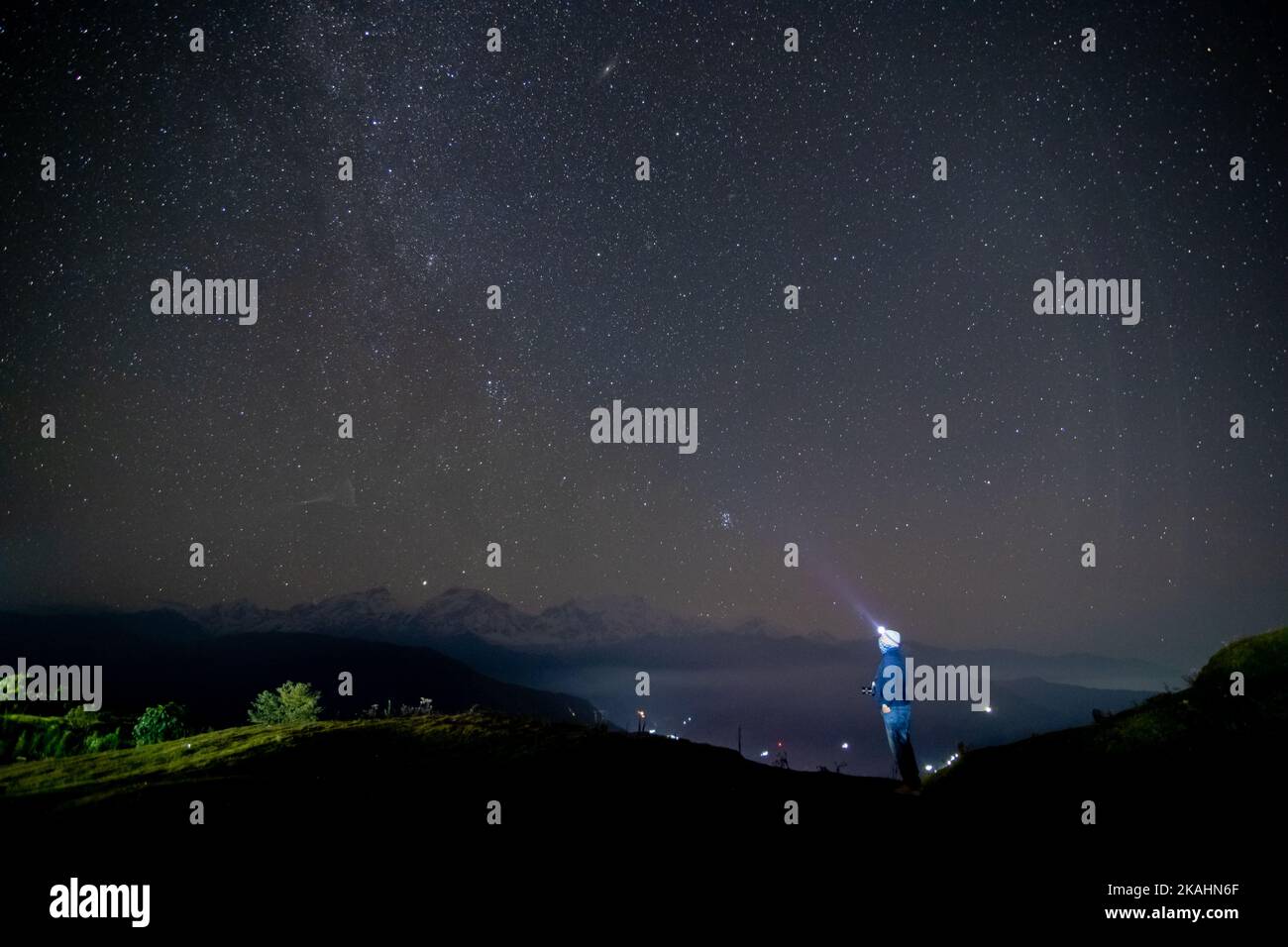 Beautiful Ghale Gau and Bhujung village of Nepal Stock Photo - Alamy