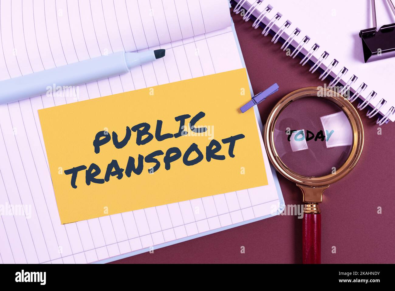 Conceptual caption Public Transport. Concept meaning ensure the overall ...