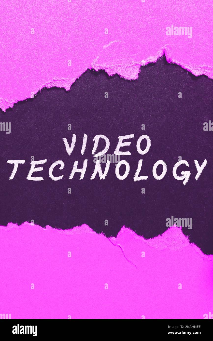 Hand writing sign Video Technology. Business approach an process of ...