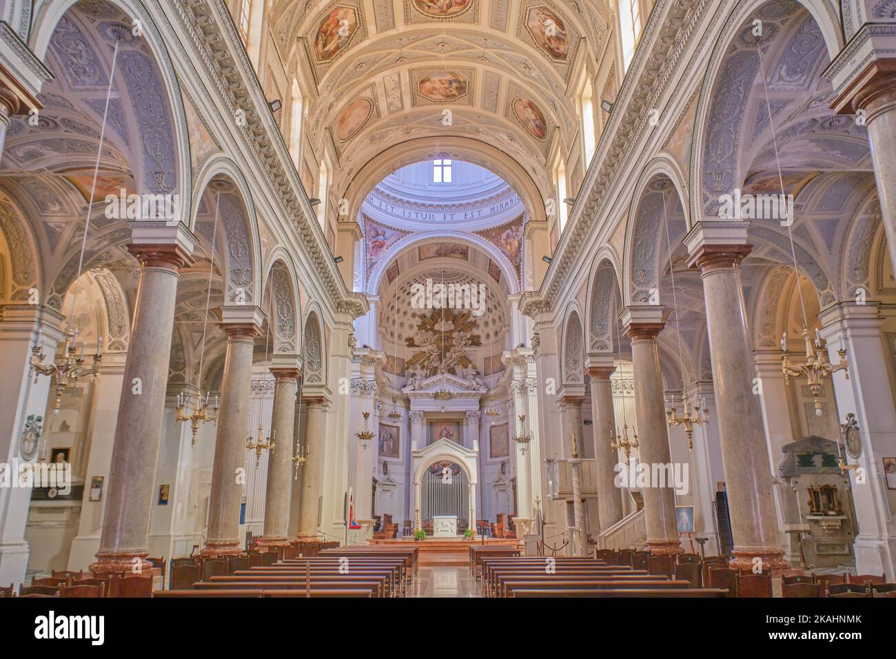 Interior of the duomo in Trapani on Sicily, Italy Stock Photo - Alamy