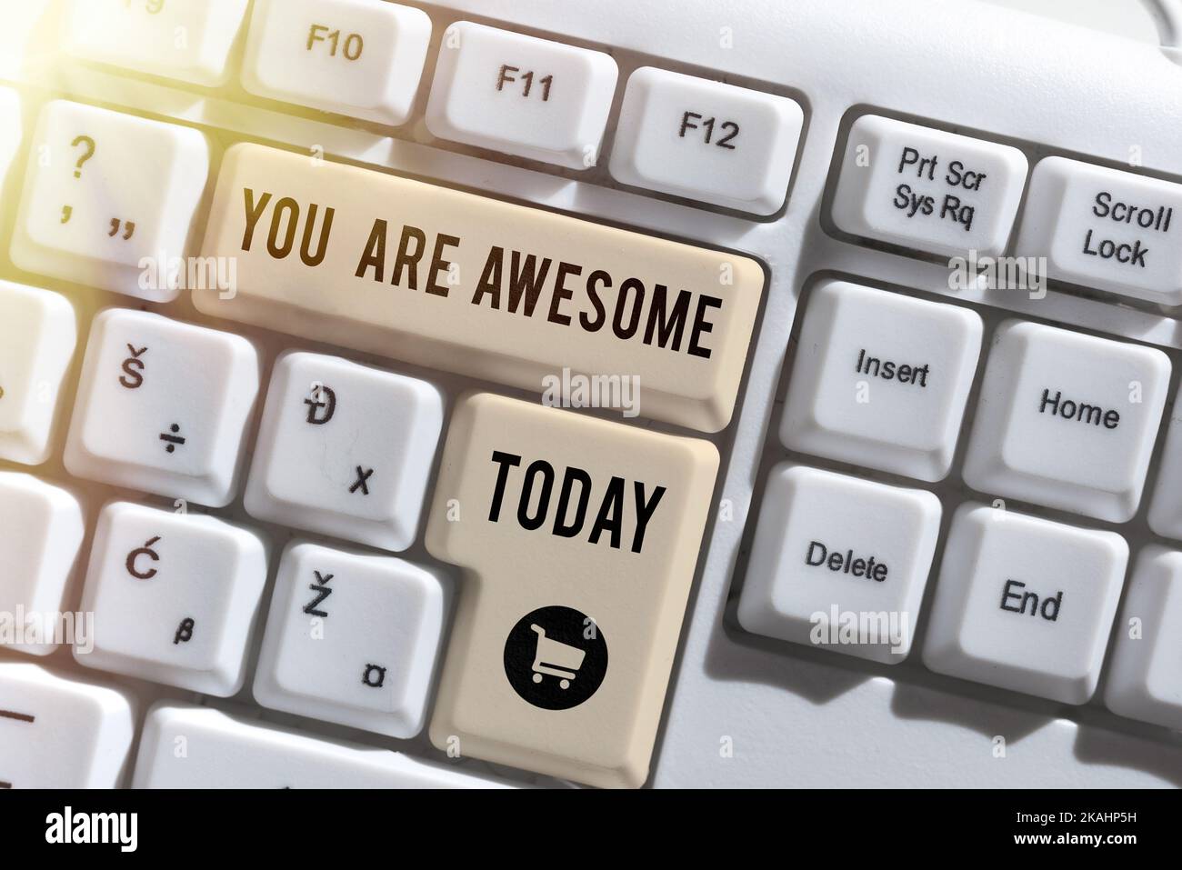 Hand writing sign You Are Awesome. Business showcase Motivation ...