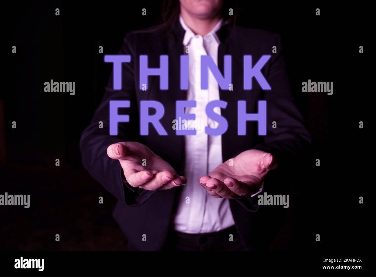 Sign displaying Think Fresh. Business idea Business manufacturing ... Sign displaying Think Fresh. Business idea Business manufacturing ...