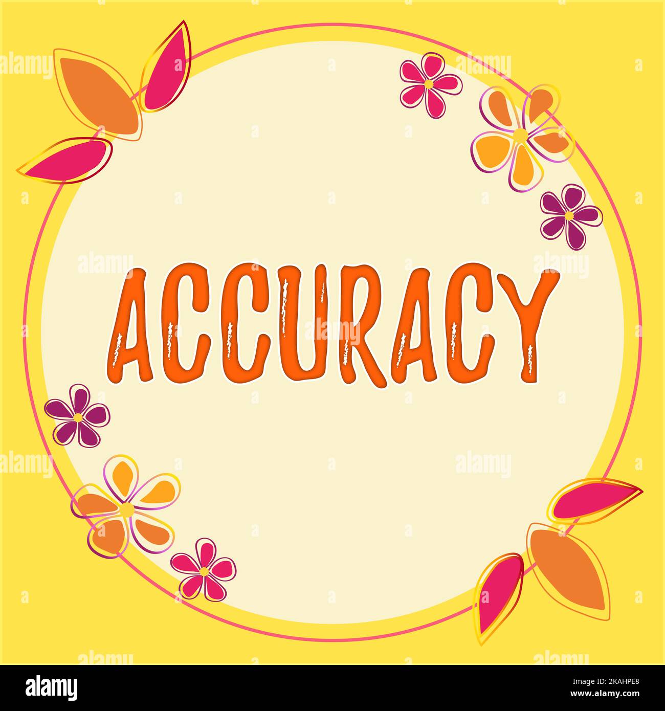 Sign displaying Accuracy. Concept meaning refer to the closeness of ...