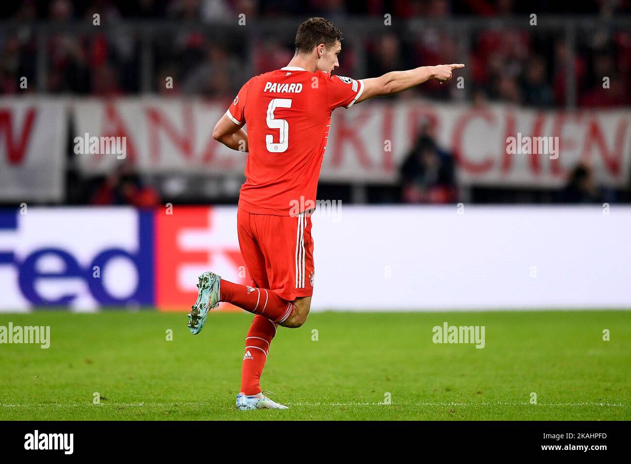 Munich, Germany. 01 November 2022. Benjamin Pavard of FC Bayern Munich ...