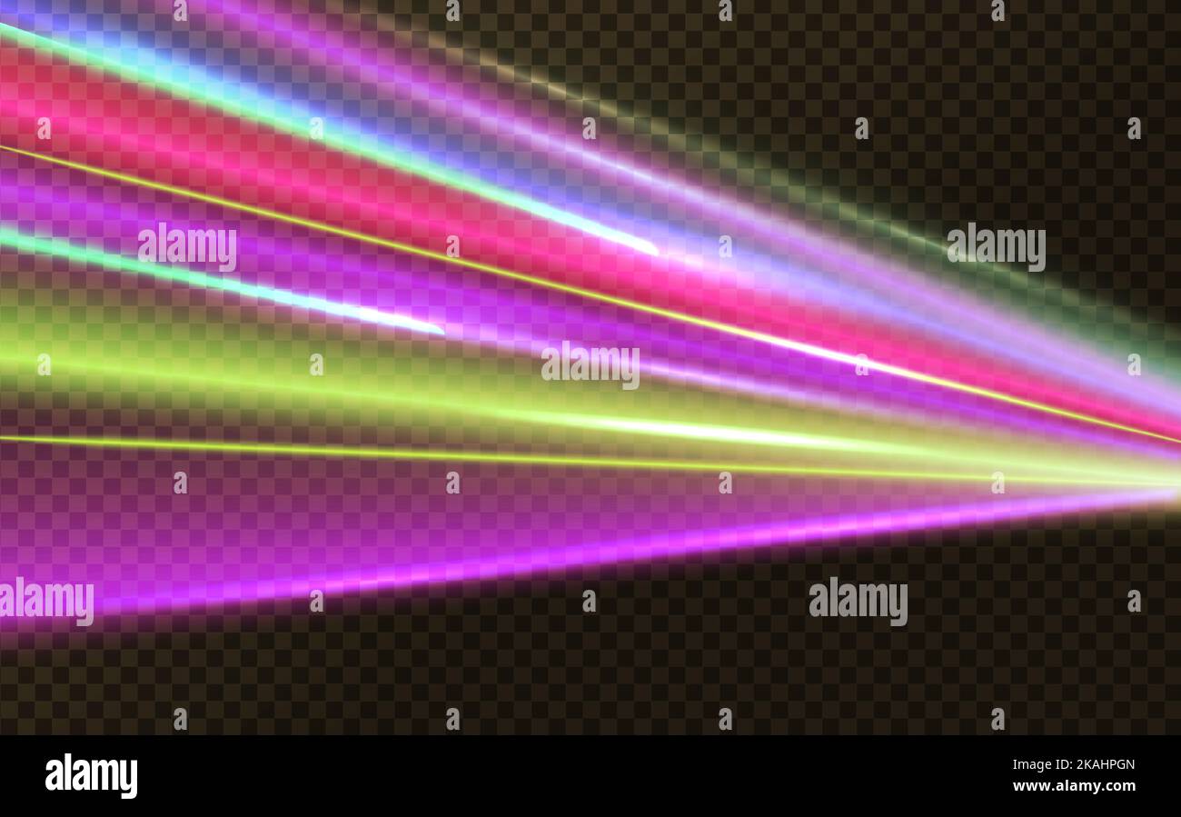 Smooth curved lines with a magical light effect.Luminous neon shape in ...