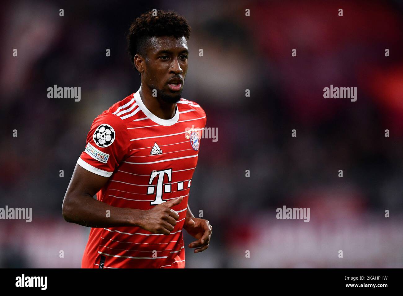 Munich, Germany. 01 November 2022. Kingsley Coman of FC Bayern Munich ...