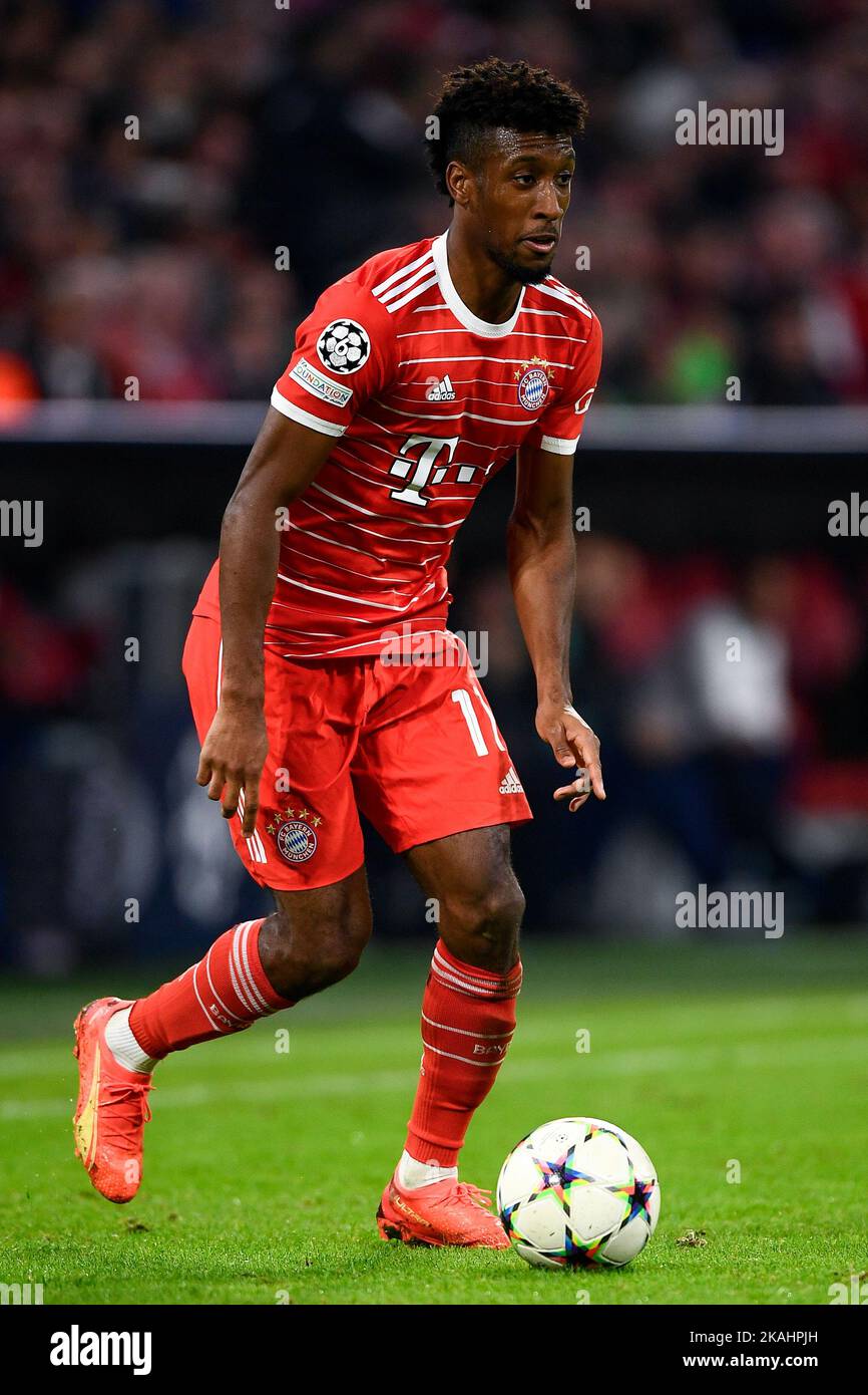 Munich, Germany. 01 November 2022. Kingsley Coman of FC Bayern Munich ...