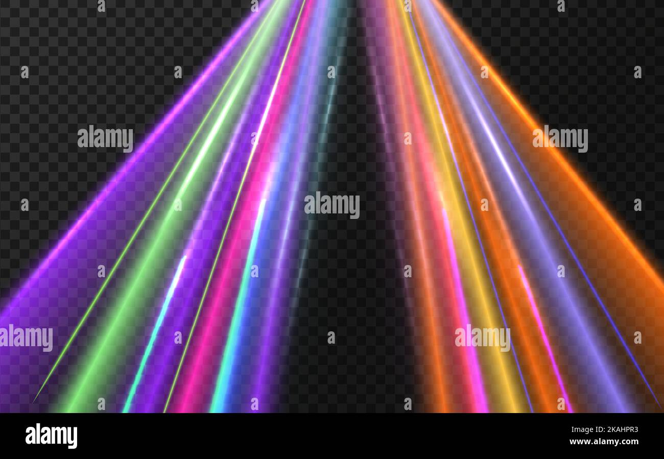 Smooth curved lines with a magical light effect.Luminous neon shape in ...