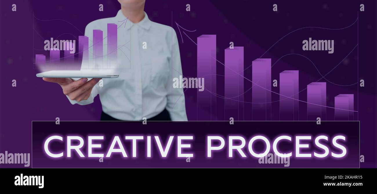 Text showing inspiration Creative Process. Word Written on connecting ...