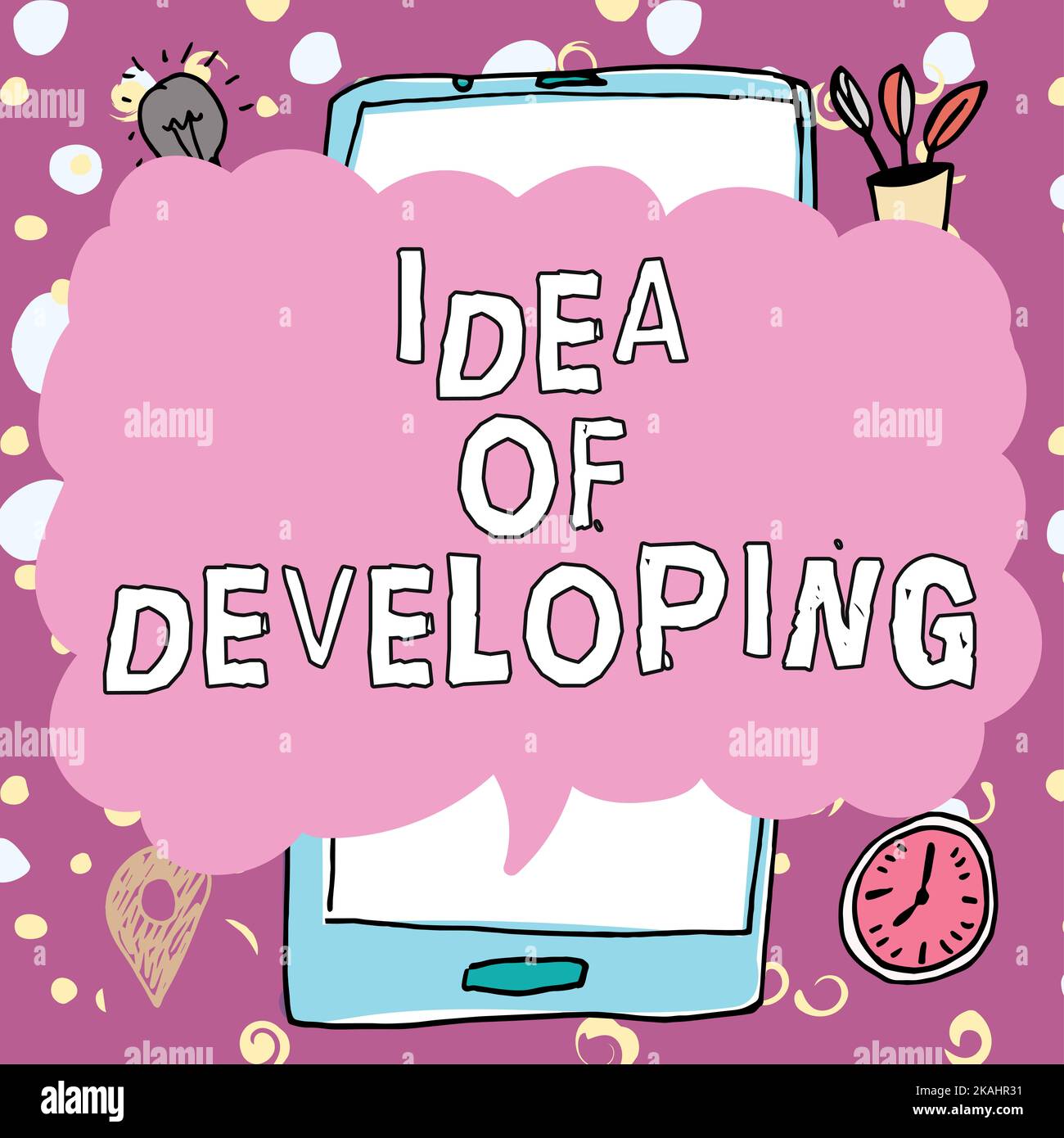 Text sign showing Idea Of Developing. Concept meaning Startup launch ...