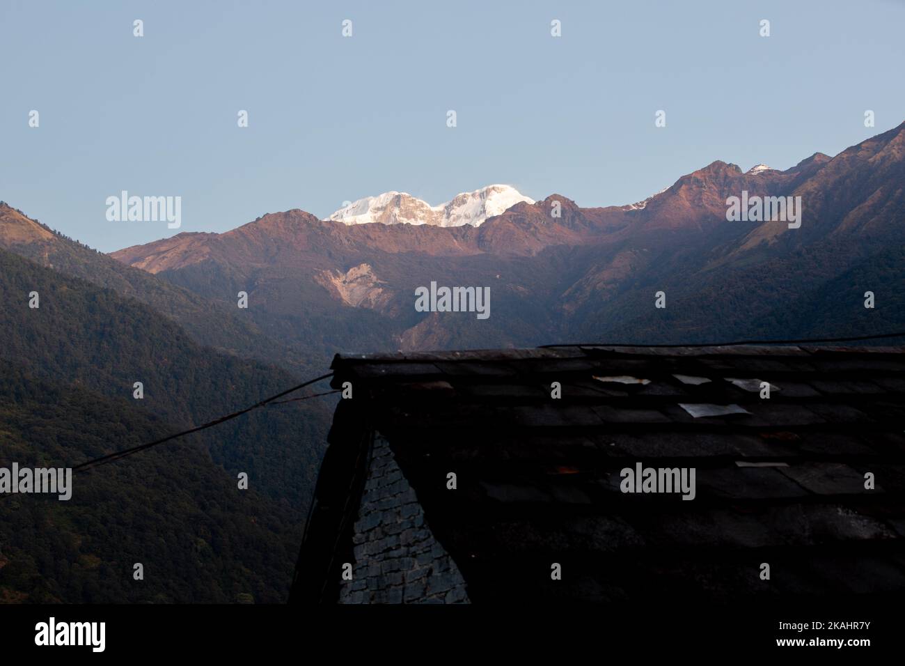 Beautiful Ghale Gau and Bhujung village of Nepal Stock Photo - Alamy