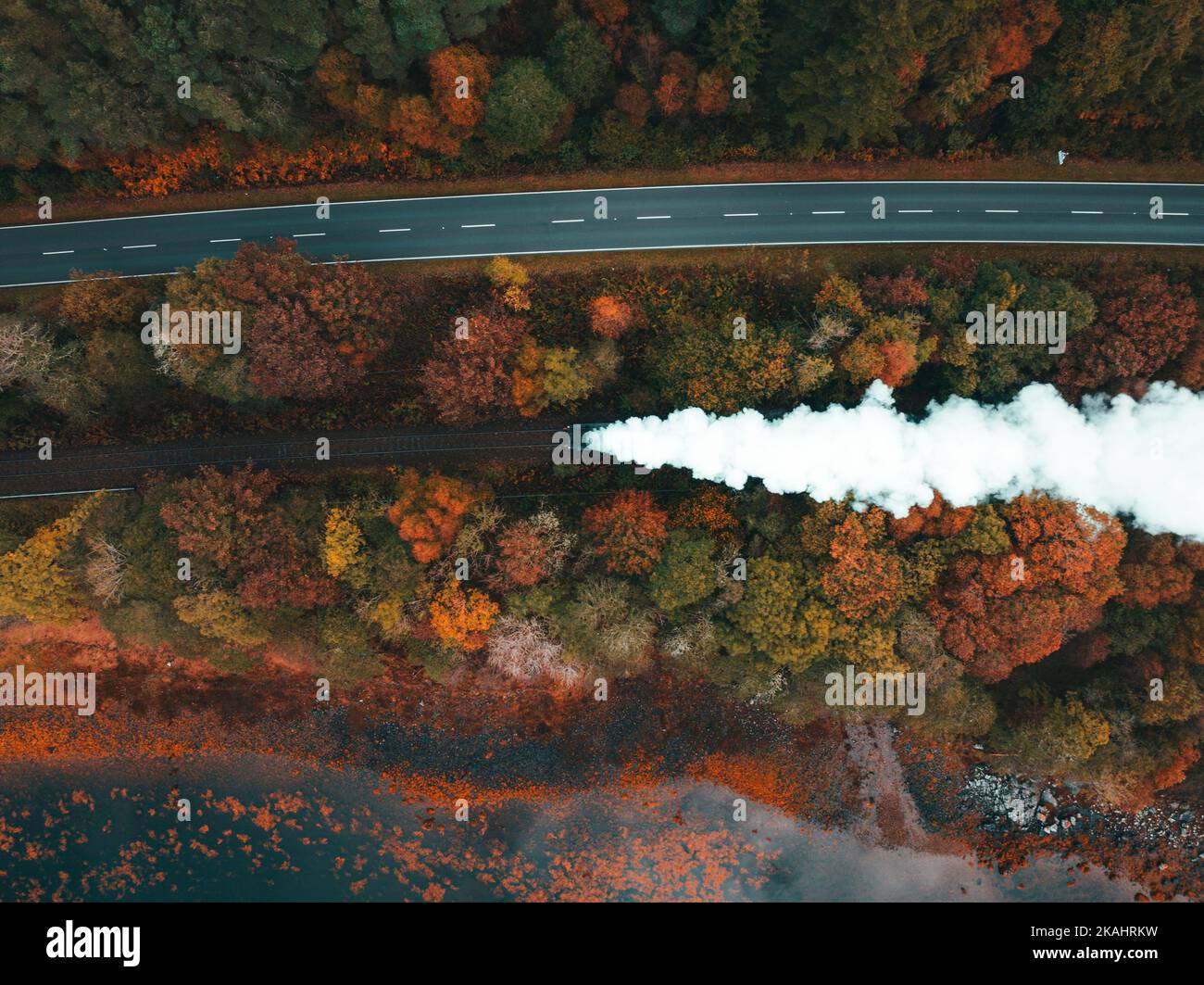 Aerial view train viaduct passing hi-res stock photography and images ...