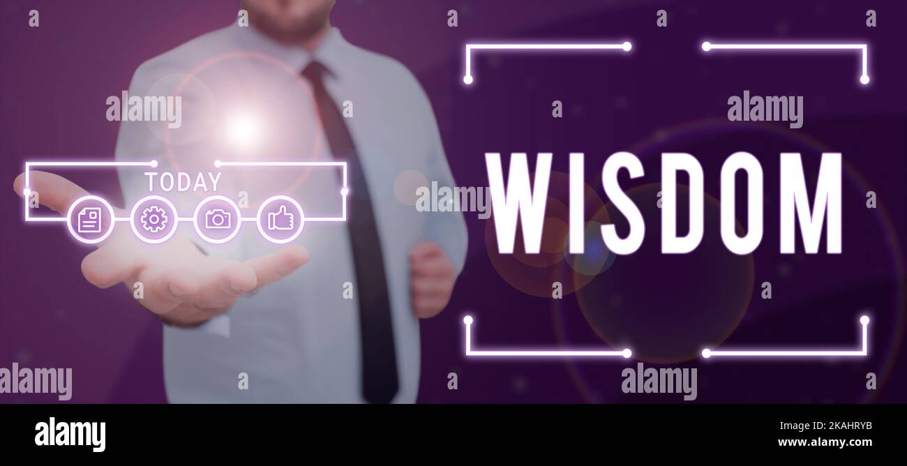 Conceptual caption Wisdom. Business approach body of knowledge and ...