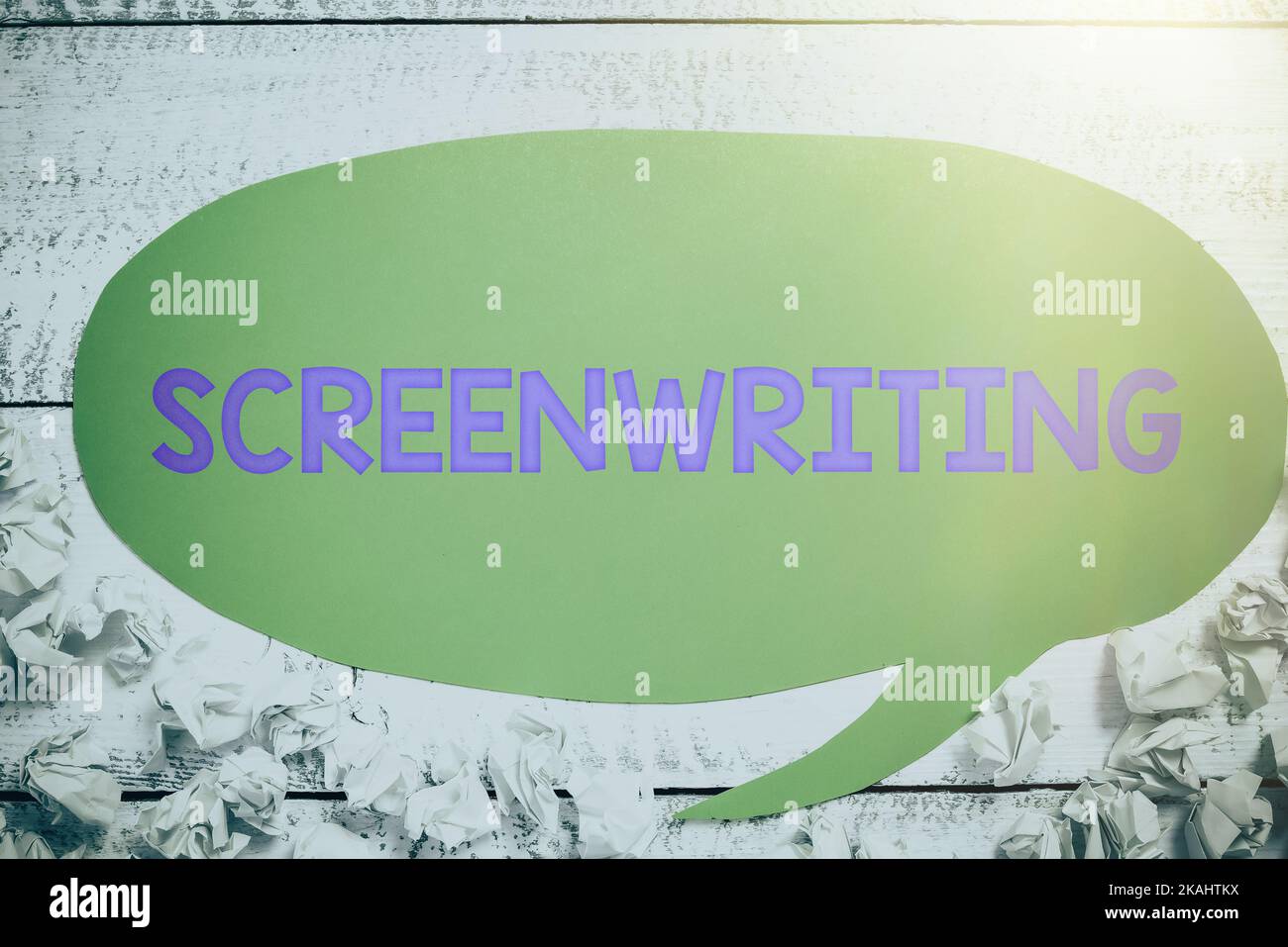 Inspiration showing sign Screenwriting. Business approach the art and ...