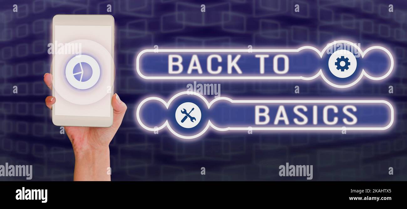 Handwriting text Back To Basics. Business showcase Healthy routine ...