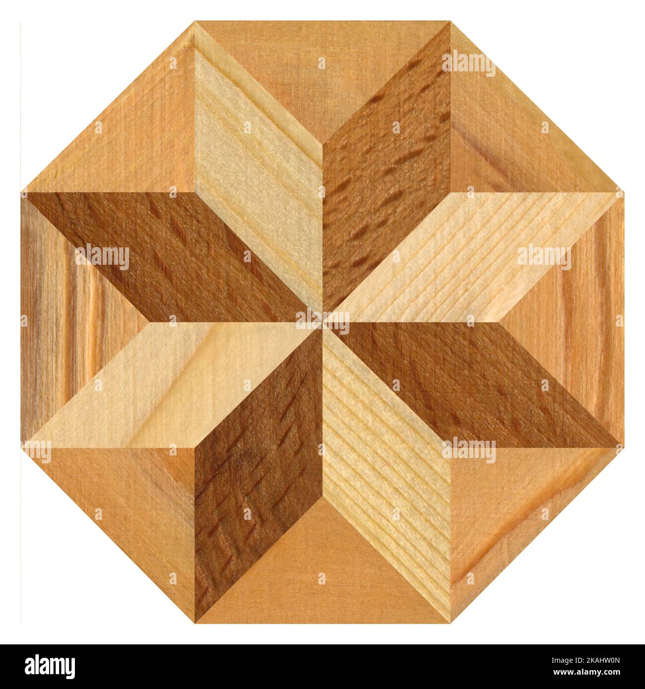 Wooden marquetry, patterns created from the combination of different ...