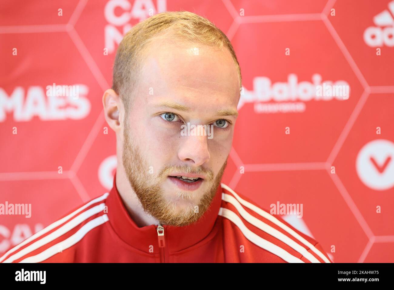 Standard's goalkeeper Arnaud Bodart pictured during the weekly press ...