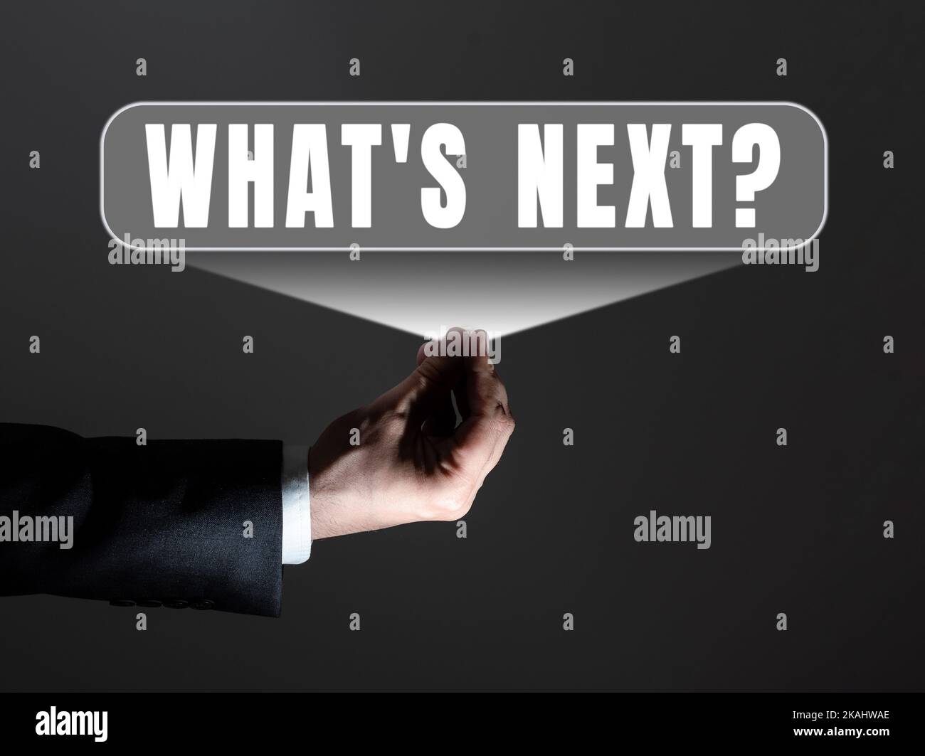 Text sign showing Whats Next Question. Business showcase Expecting Any ...