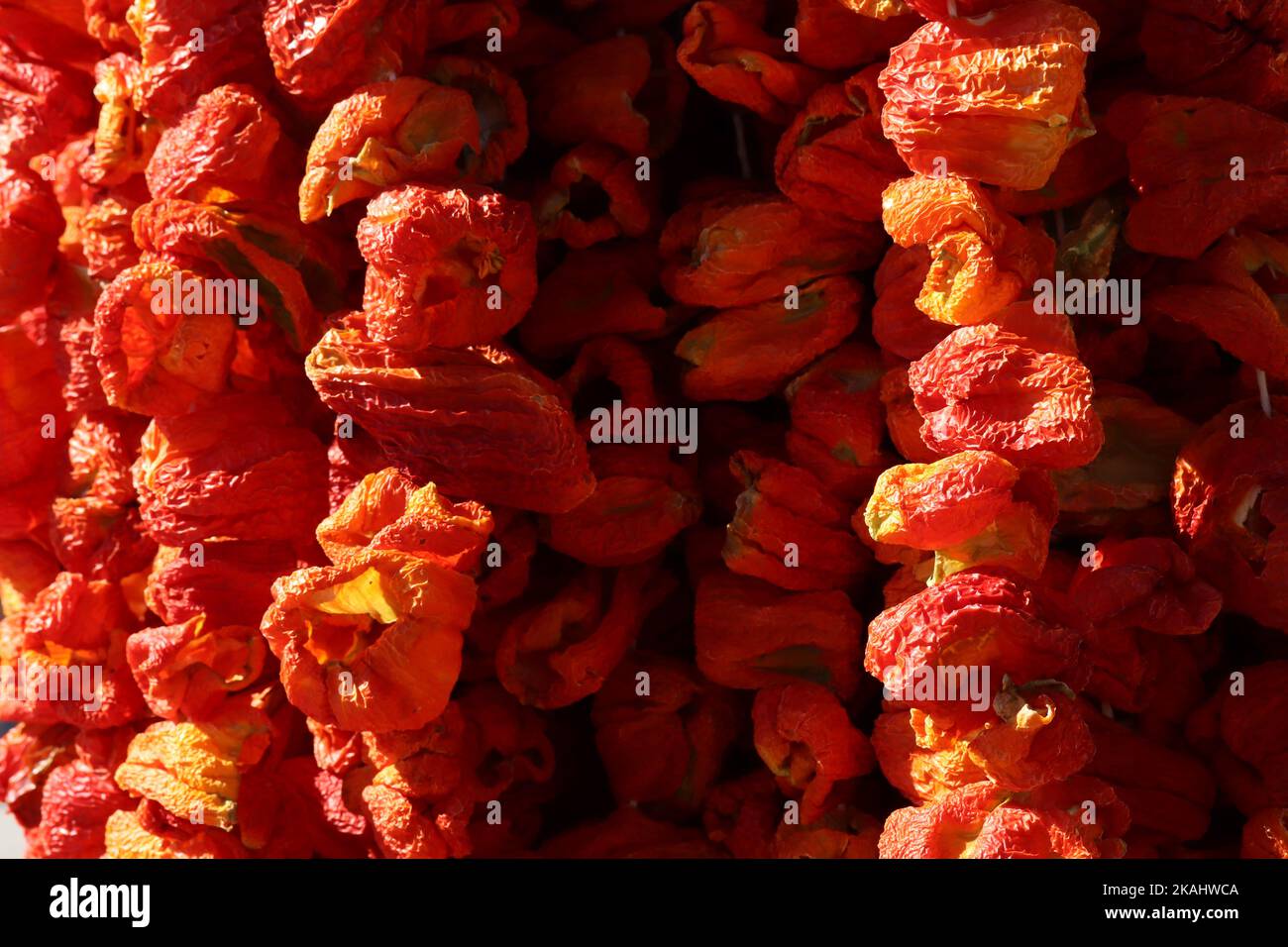 Organic, dried sweet bell pepper Stock Photo - Alamy