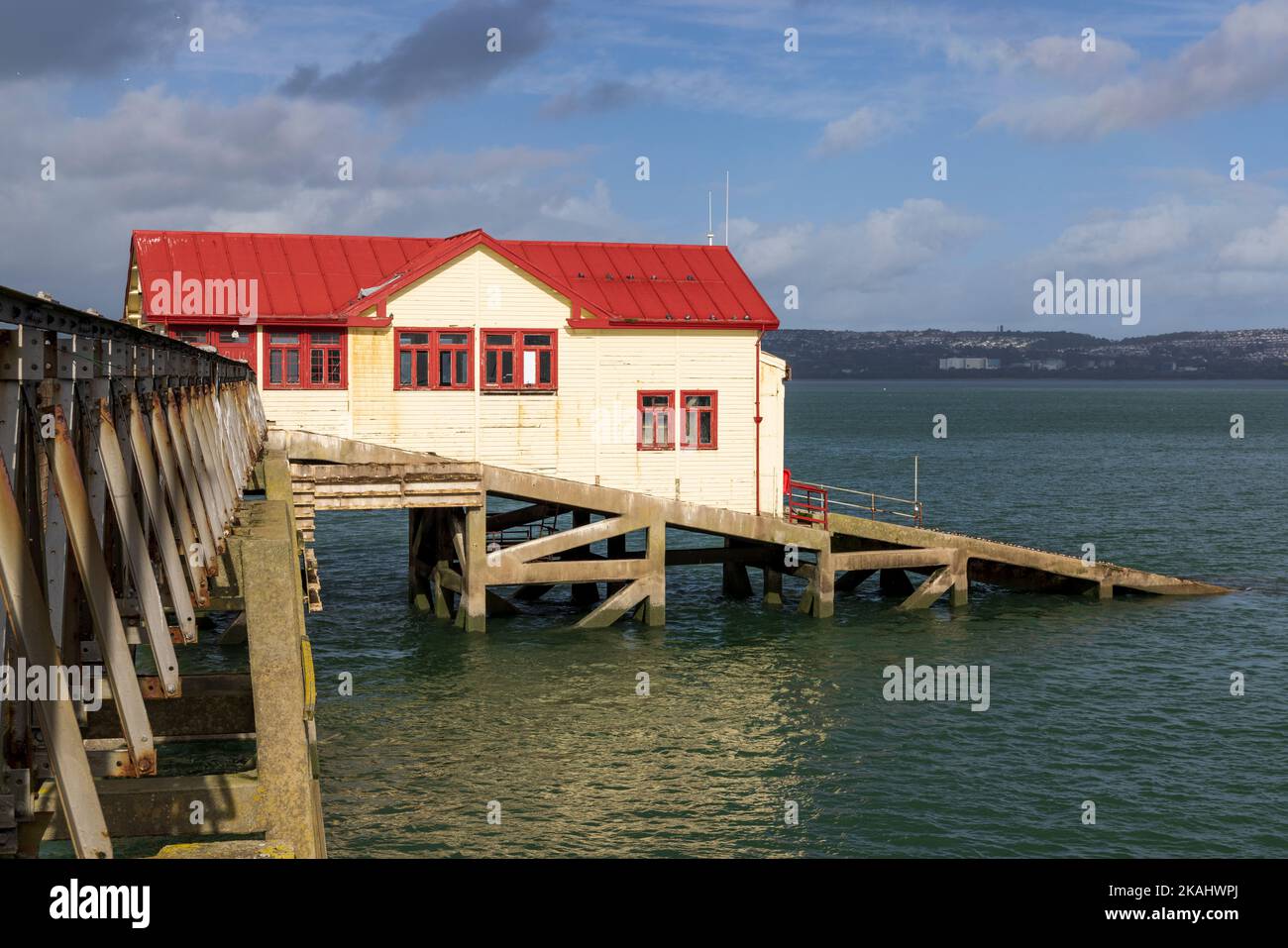 The old RNLI Lifeboat station at the Mumbles Pier, Gower Peninsula ...