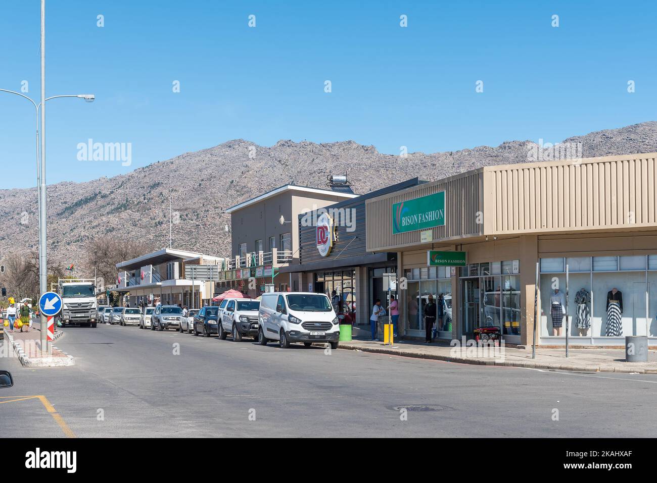 CERES, SOUTH AFRICA - SEP 9, 2022: A street scene, with businesses ...