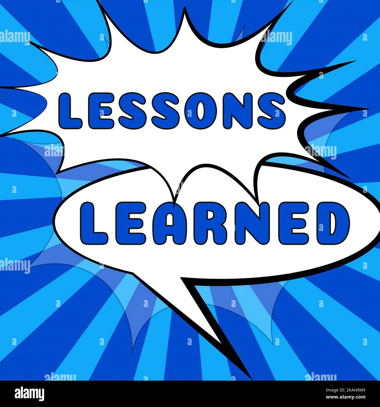 Sign displaying Lessons Learned. Internet Concept experiences garnered from understanding the ...
