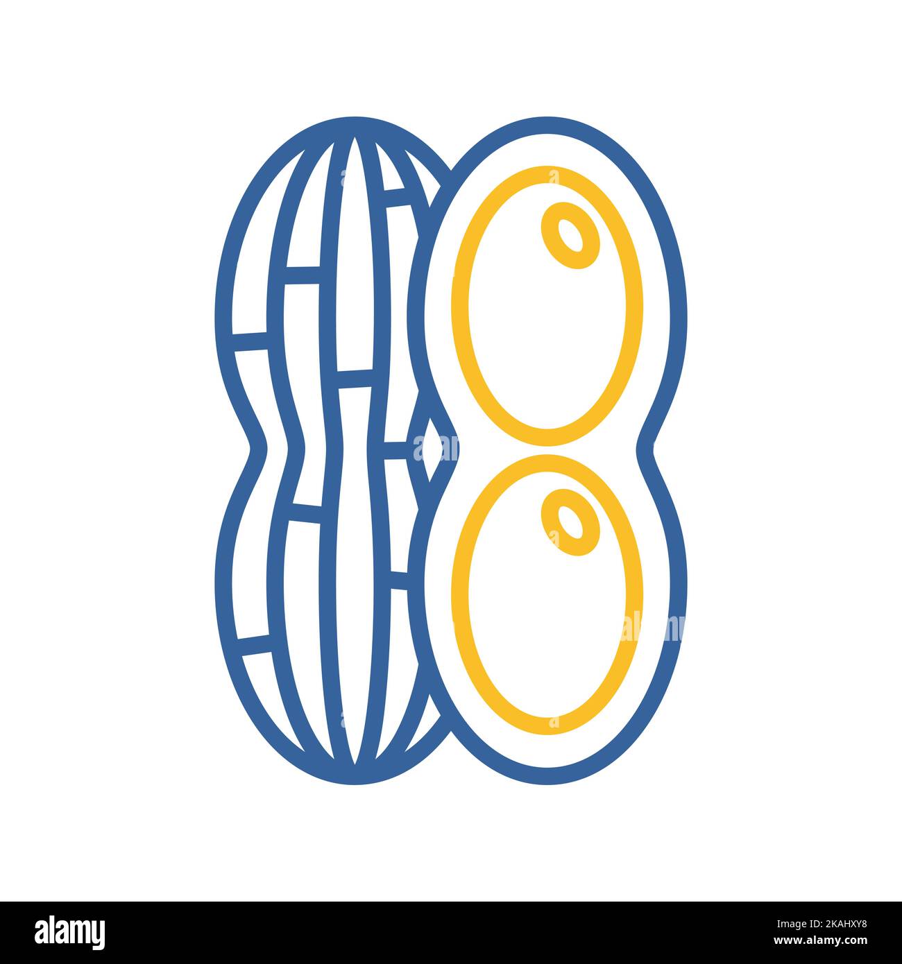 Peanut isolated design vector icon. Vegetable sign. Graph symbol for ...