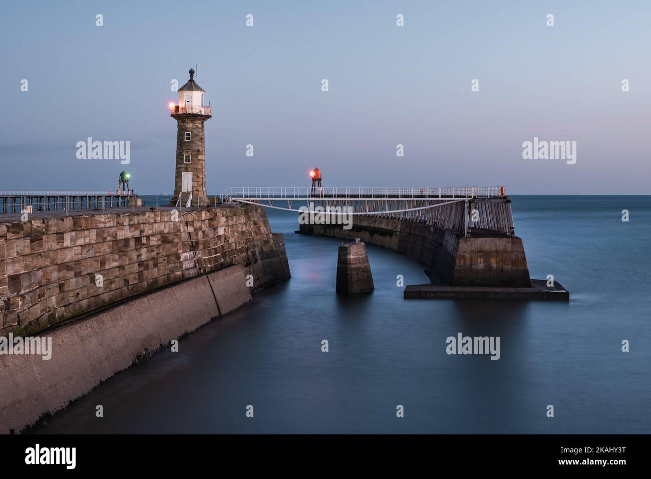 Whitby Pier, Whitby, England Stock Photo - Alamy