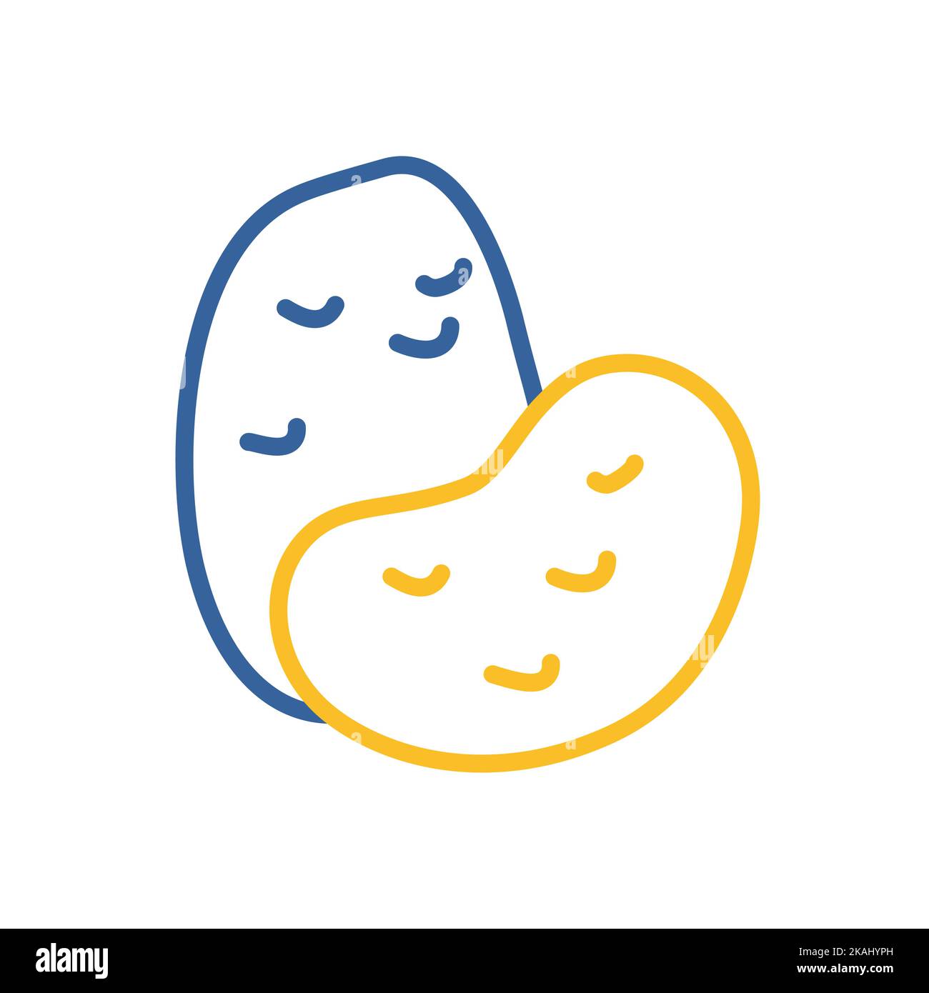 Potatoes isolated vector icon. Vegetable sign. Graph symbol for food ...