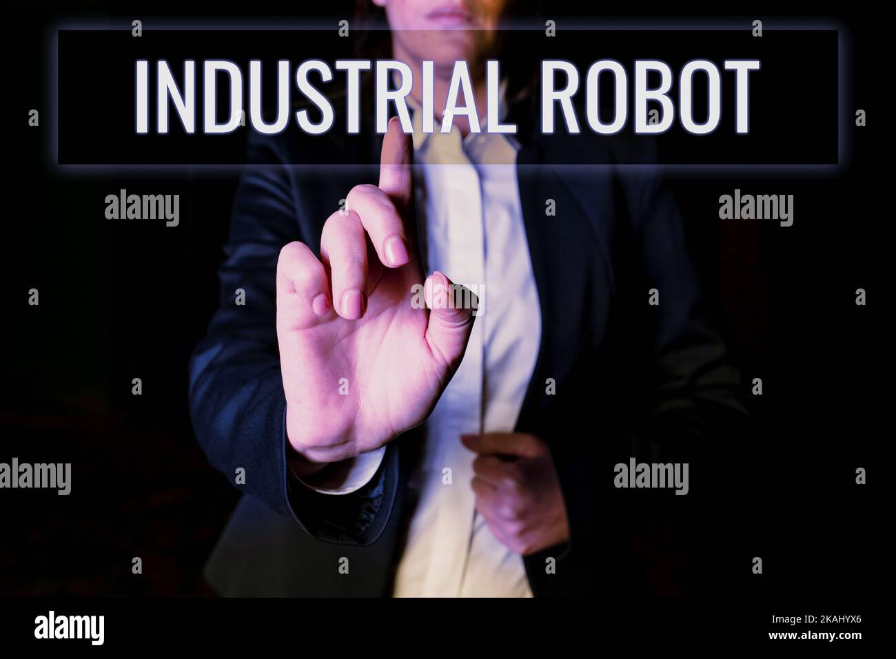 Conceptual caption Industrial Robot. Concept meaning application of ...