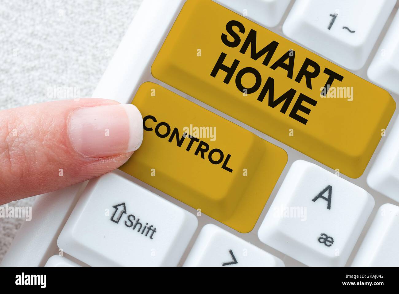 Hand Writing Sign Smart Home Control Business Concept Internet Of Things Technology Of