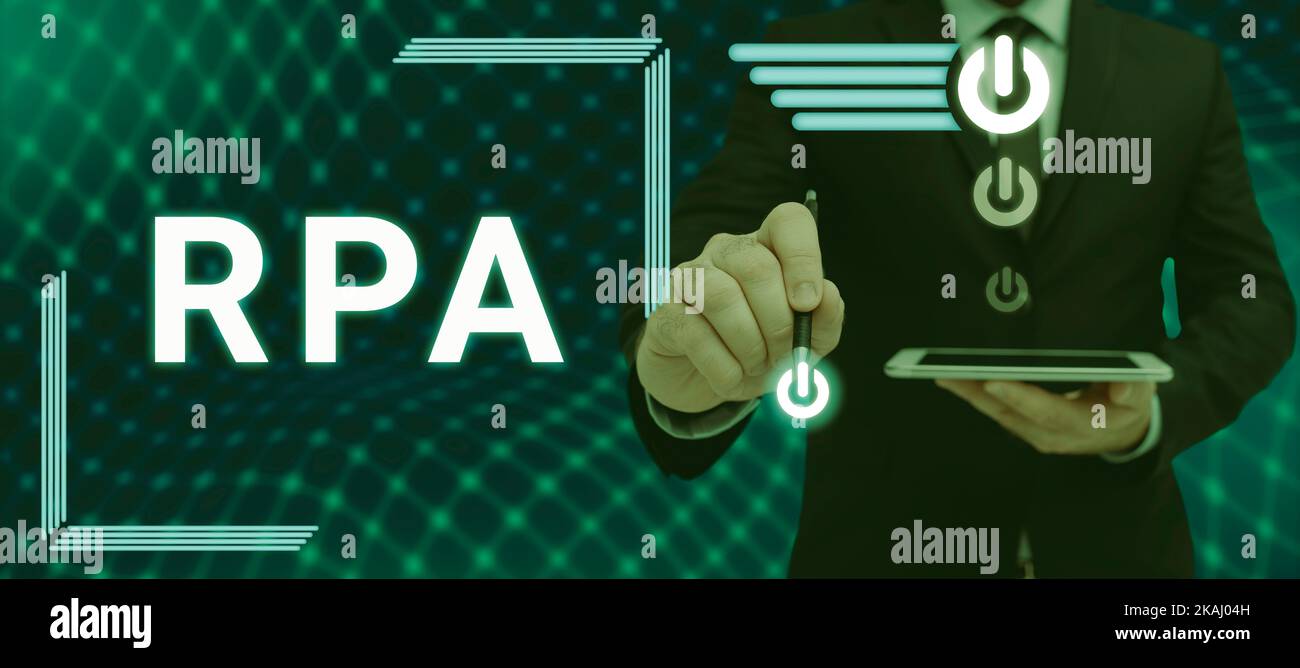 Conceptual display Rpa. Conceptual photo robotic process automation ...
