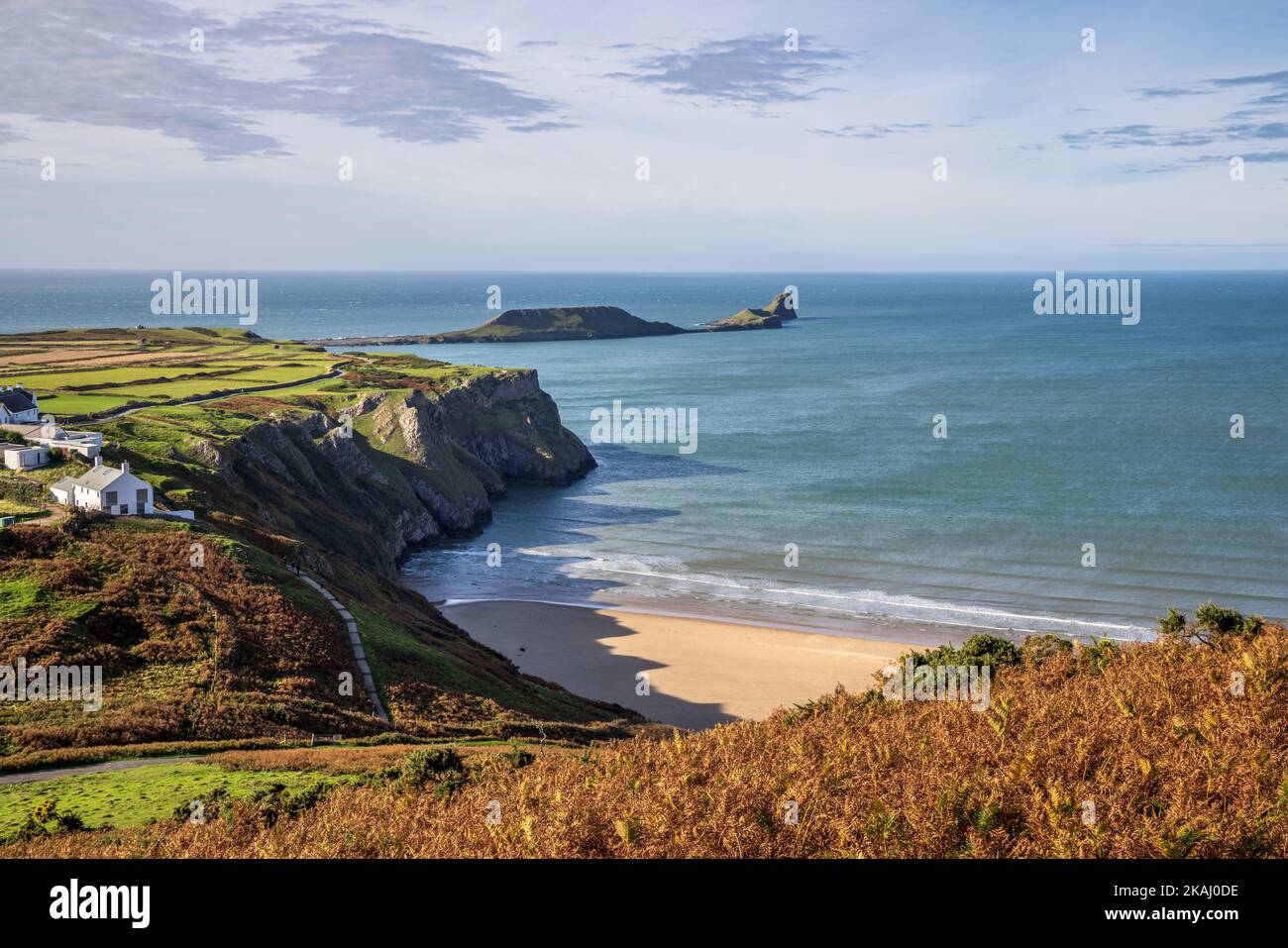 Worm's Head at Rhossili on the Gower Peninsula, Wales Stock Photo - Alamy