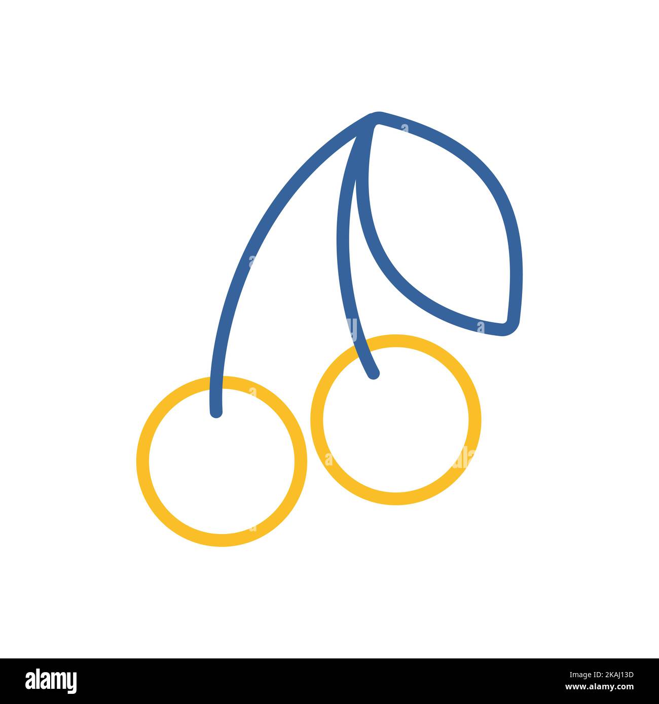 Cherry vector icon. Graph symbol for food and drinks web site, apps ...