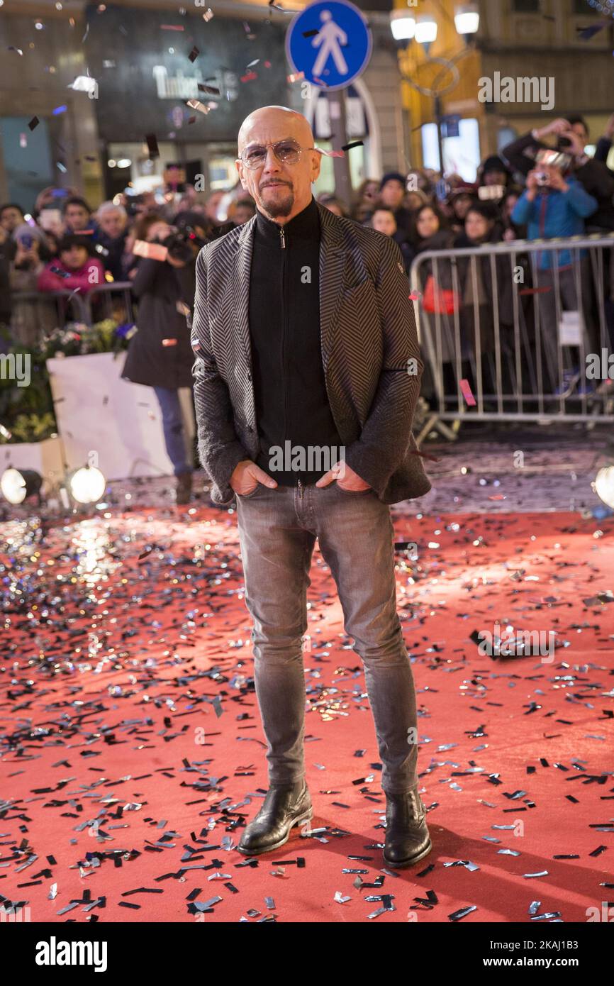 Enrico Ruggeri during the red carpet at the 66th Sanremo Music Festival ...